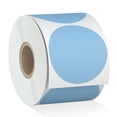 2" 750 Labels Blue Circle Direct Thermal Stickers Roll Compatible With ...