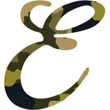 2.75in x 3in Camouflage Cursive E Monogram Sticker Vinyl Vehicle ...