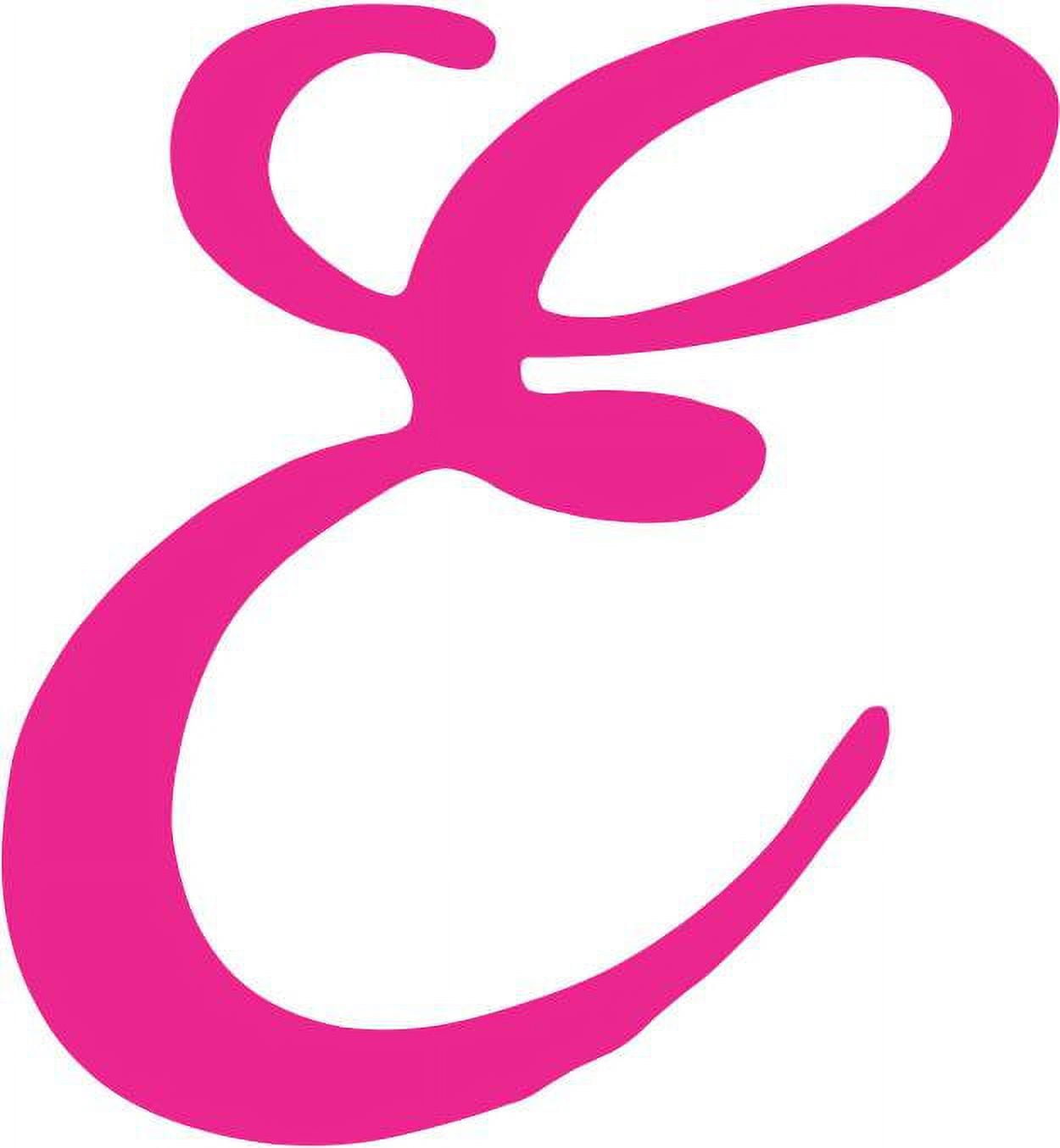 2.75in x 3in Pink Cursive E Monogram Sticker Fancy Vinyl Vehicle ...