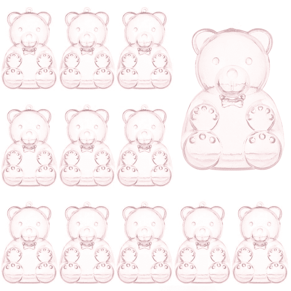 2.75inch Mini Gummy Bear Container - Clear Plastic Bear Shaped Storage ...