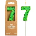 2.76 Inch Number 7 Pixel Birthday Candles, Green Miner Cake Party ...