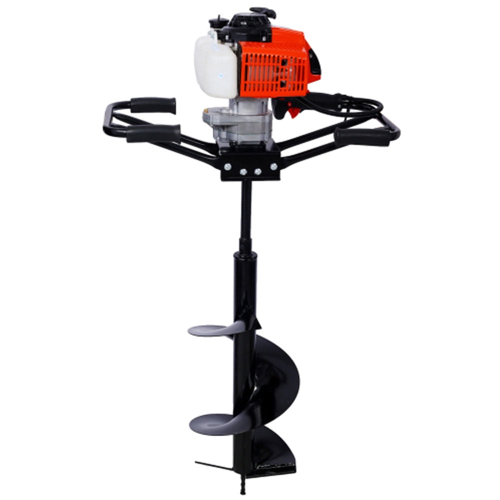 2.7HP Post Hole Digger 63cc two person handle Gas-Powered 2-Stroke ...
