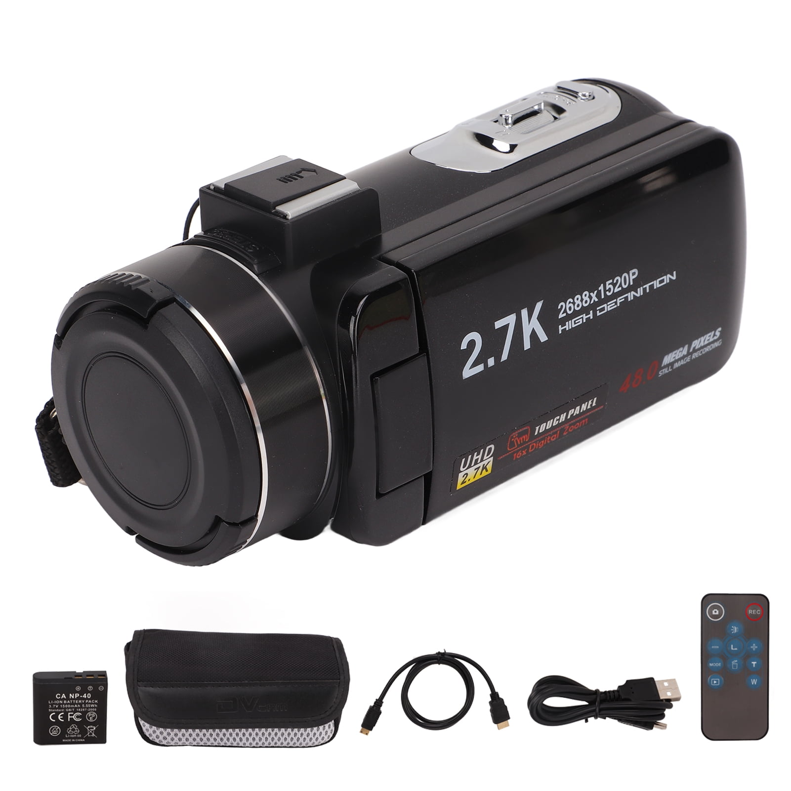 2.7K 48MP Full HD Digital Video Camera 3.0 Inch IPS Screen 18x Digital ...