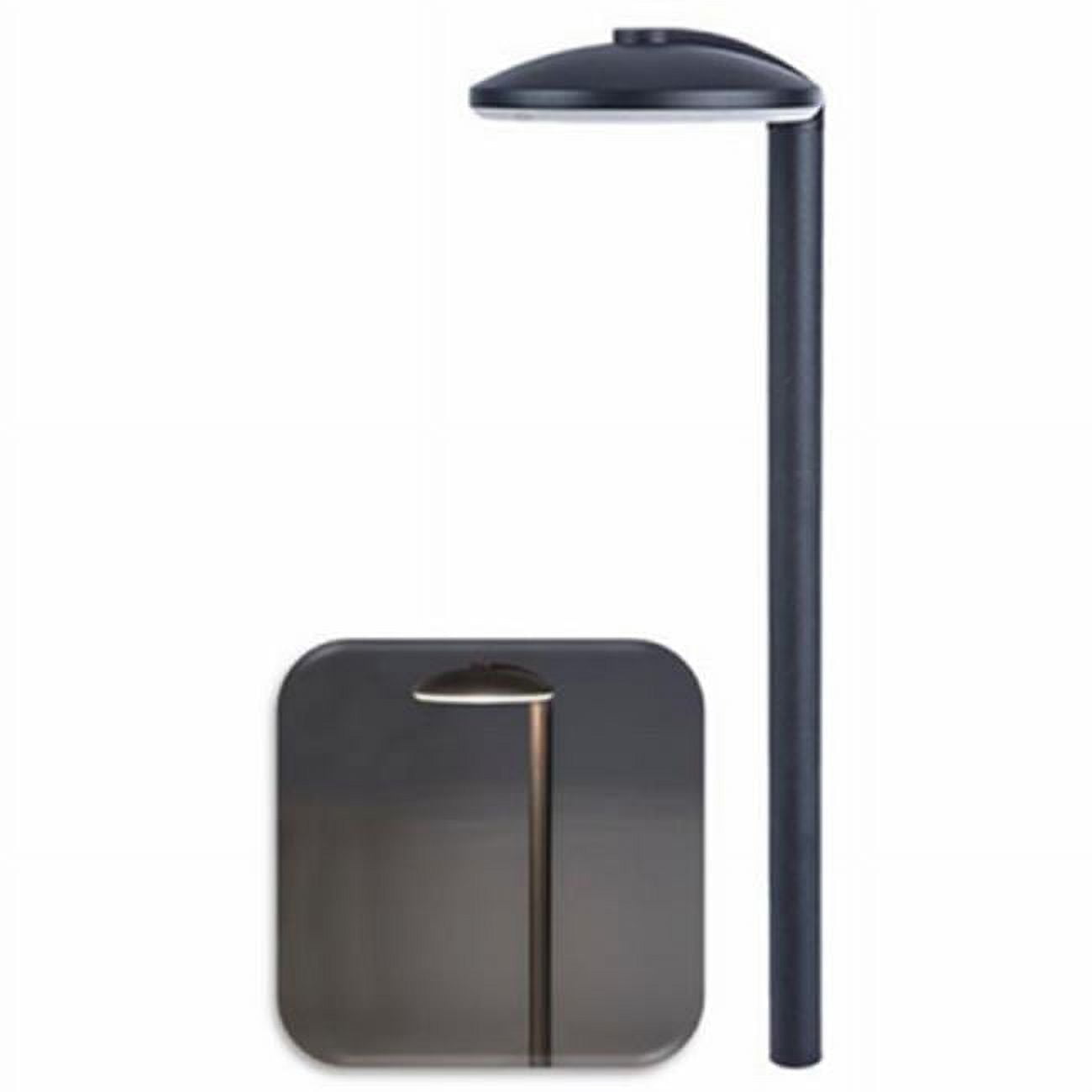 2.7W Warm White Cast Aluminum LED Path Light, Black Matte with Frosted ...