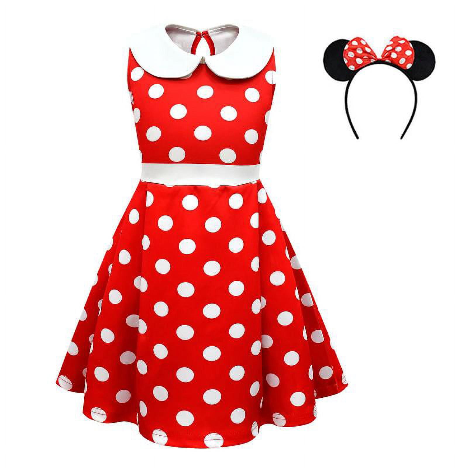 2-7Y Girls' Polka Dots Fancy Dress Mini Mouse Halloween Christmas ...