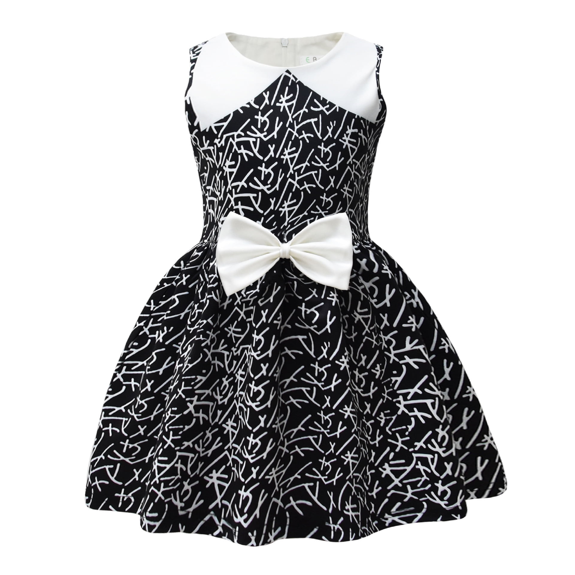2-7Y Kids Wednesday Addams Black Dress Halloween Cosplay Costume Party ...