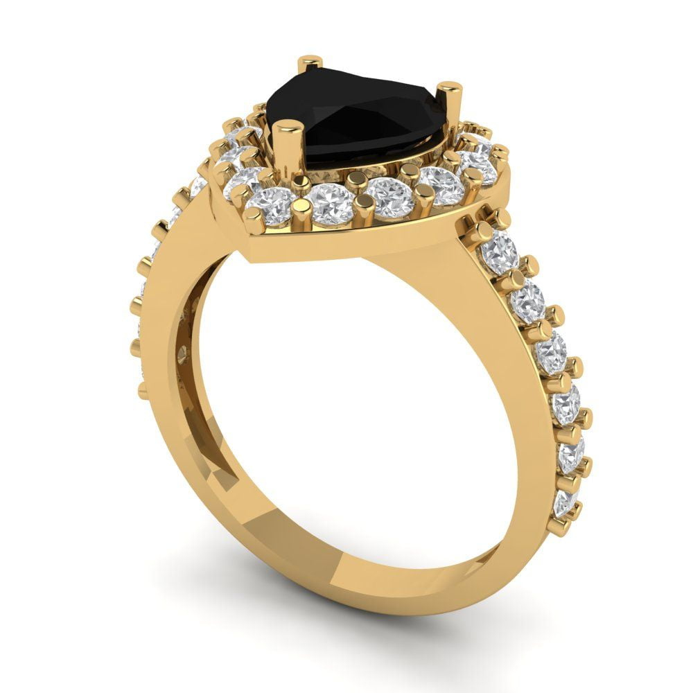 2.7ct Asscher Cut Black Natural Onyx 14k Yellow Gold Engraving Statement Bridal Wedding Designer ...