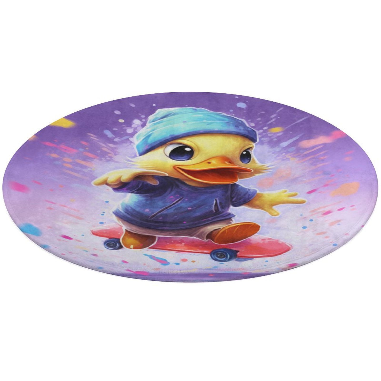 2.7ft Rug for Kids Room Playroom Nursery Bedroom Q-version Funny Little ...