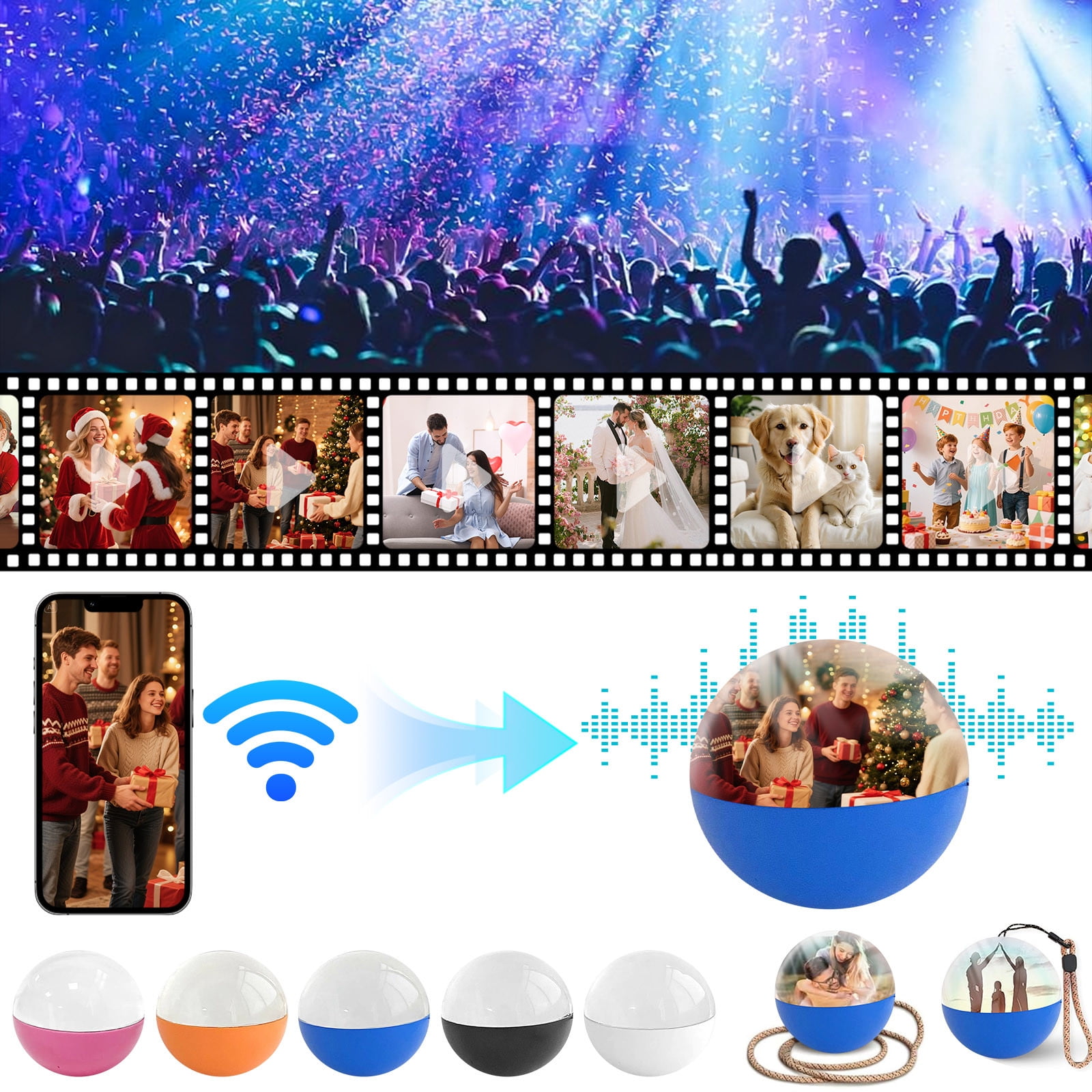 2.7in Crystal Ball Video Player • Personalized Digital Display Orb ...