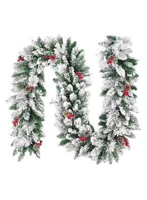 Flocked Christmas Garlands in Christmas Garlands - Walmart.com