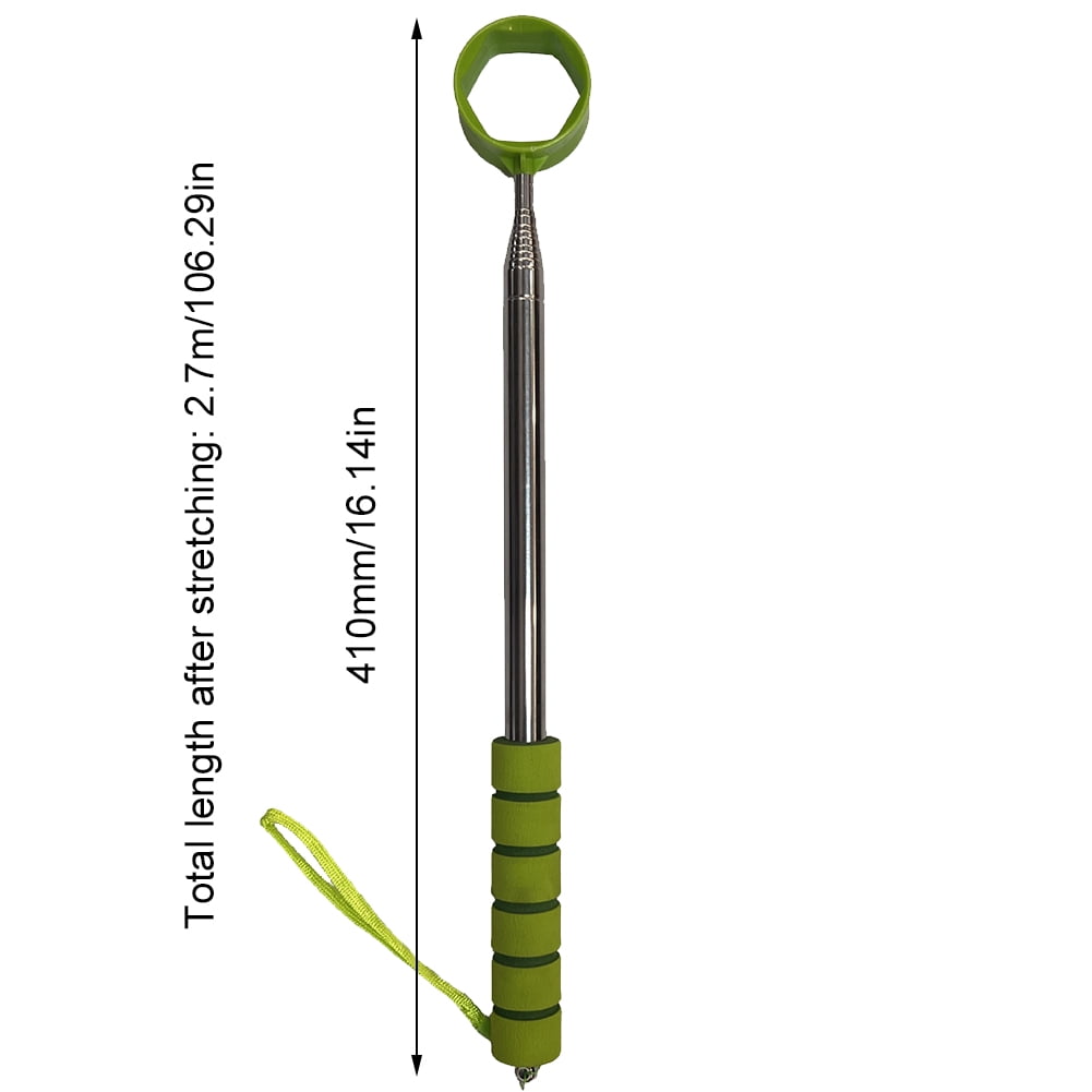 2.7m Telescoping Golf Ball Retriever Portable Pick Up Tool with ...