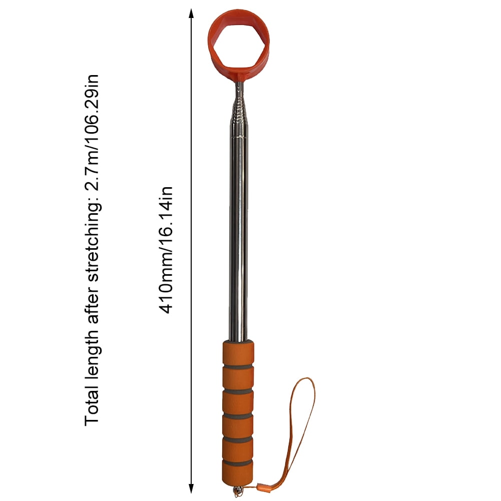 2.7m Telescoping Golf Ball Retriever Portable Pick Up Tool with ...