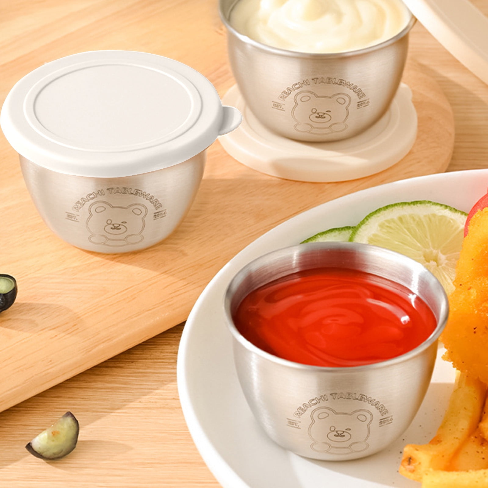 2.7oz Spices Dressing Container To Go Reusable Stainless Steel Dipping ...