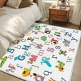2.7x5 Area Rugs, Colorful Alphabet Non-Skid Rubber Backing Large ...