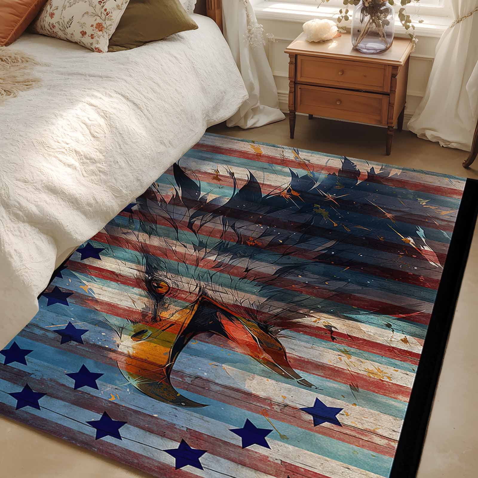 2.7x5 Area Rugs, Eagle Non-Skid Rubber Backing Large Rectangle Rugs ...