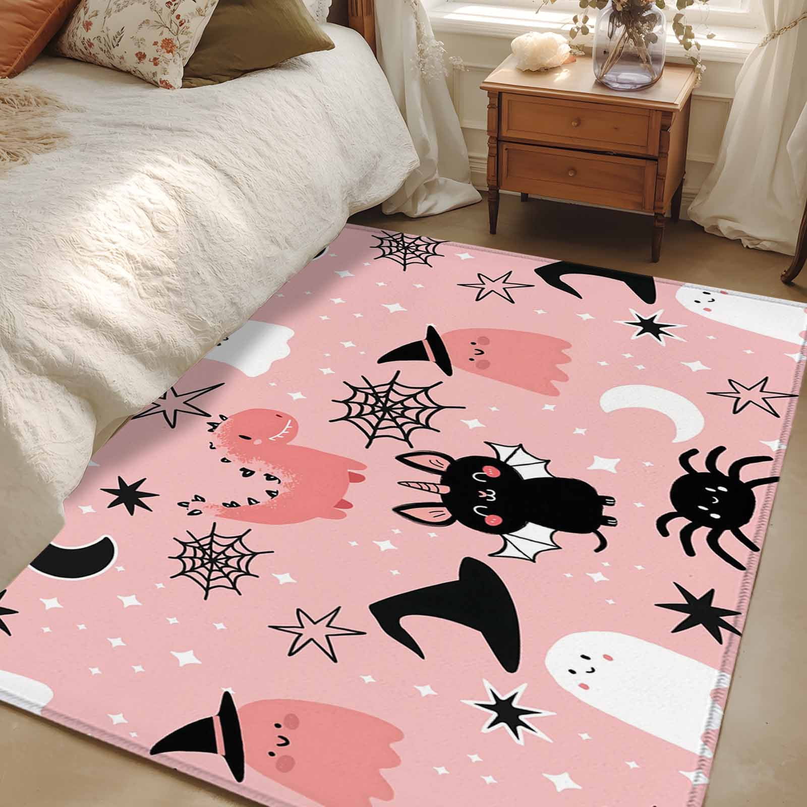 2.7x5 Area Rugs, Halloween Non-Skid Rubber Backing Large Rectangle Rugs ...
