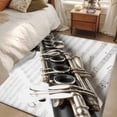 2.7x5 Area Rugs, Musical Instrument Non-Skid Rubber Backing Large ...