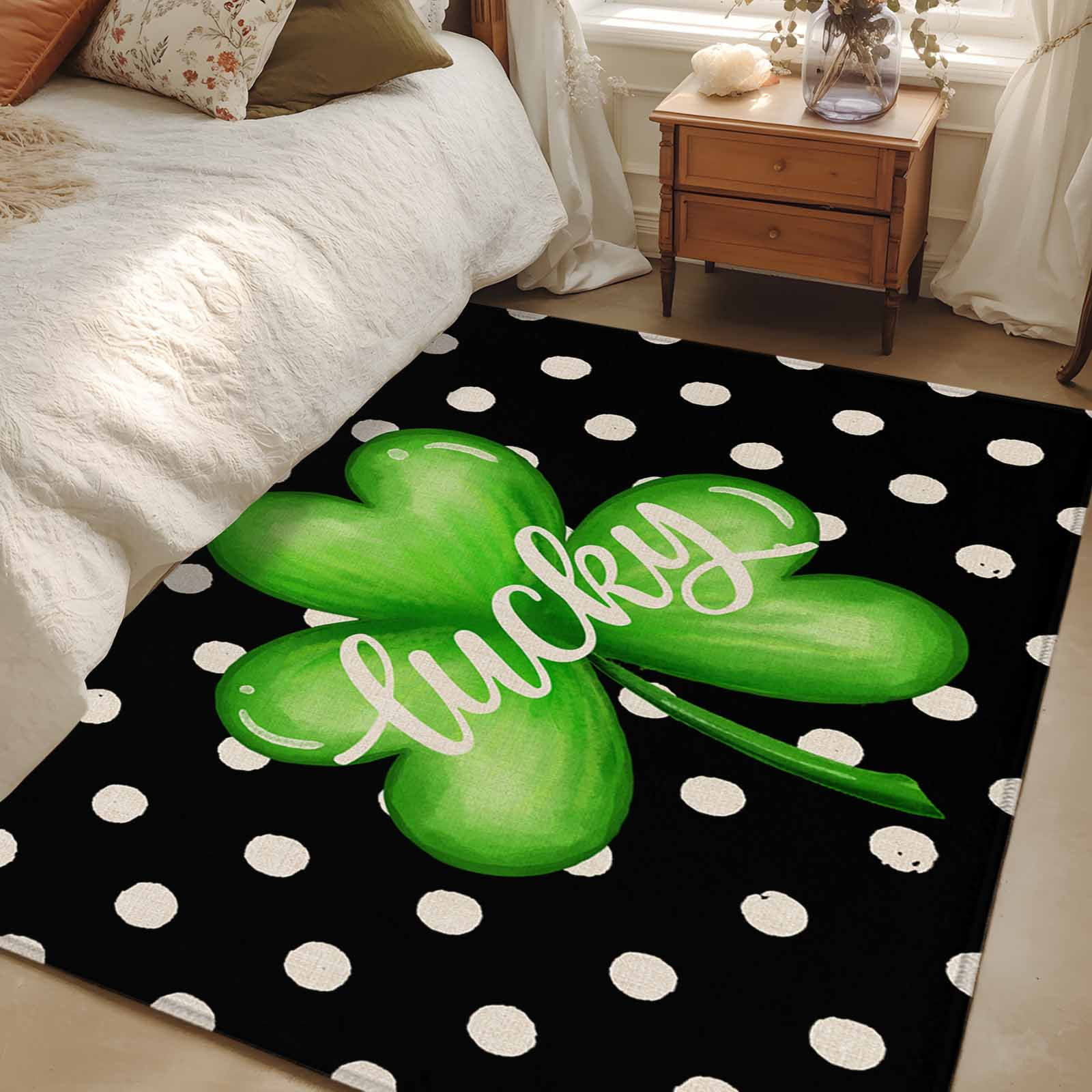 2.7x5 Area Rugs, St. Patrick's Day Non-Skid Rubber Backing Large ...