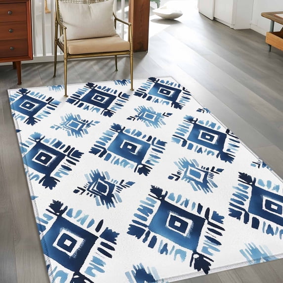2.7x5 Washable Area Rug, Bohemia Non-Slip Rectangle Rug for Bedroom ...