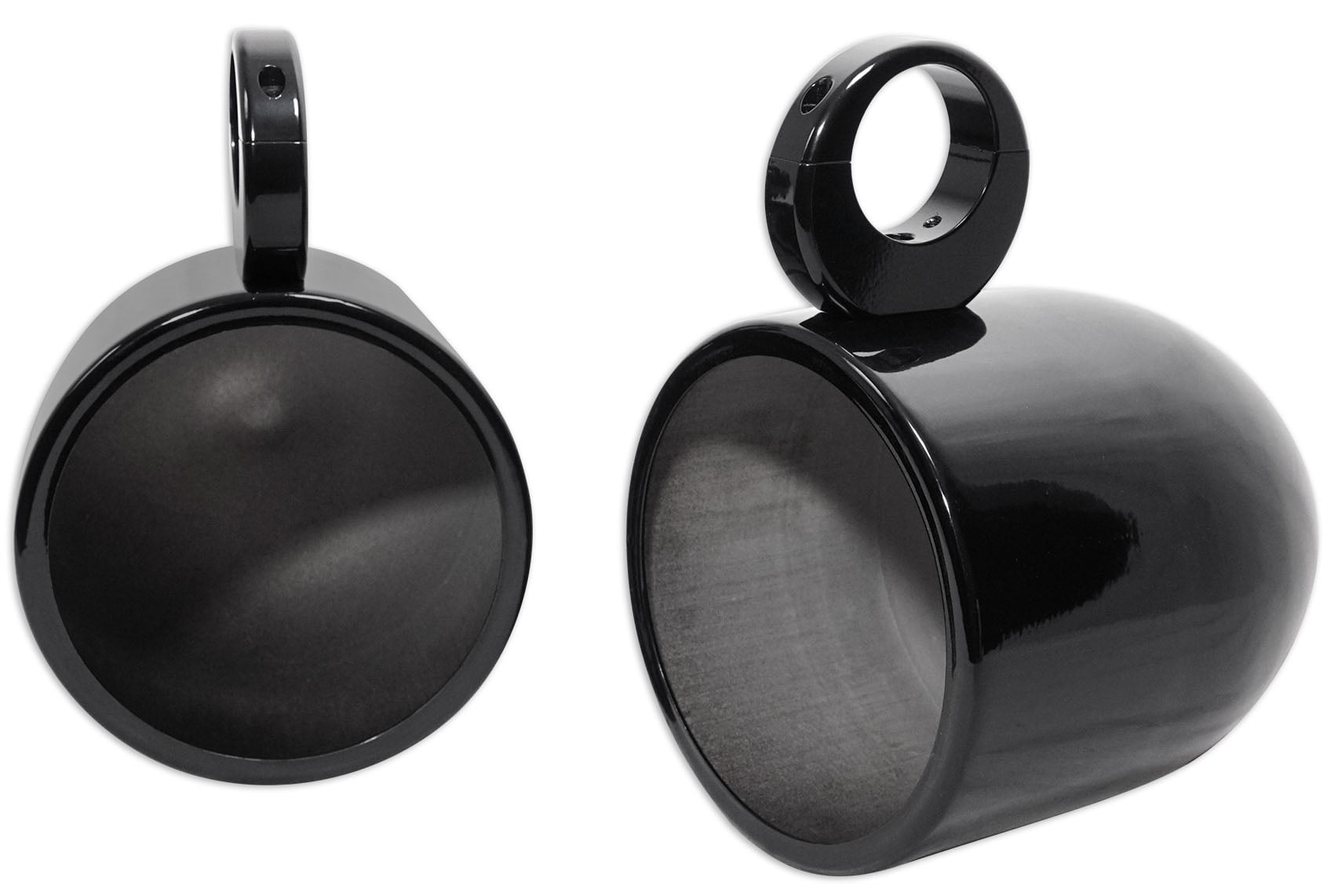 2) 8” Black Wakeboard Tower Enclosure Pods For Wet Sounds Revo-8 Marine ...