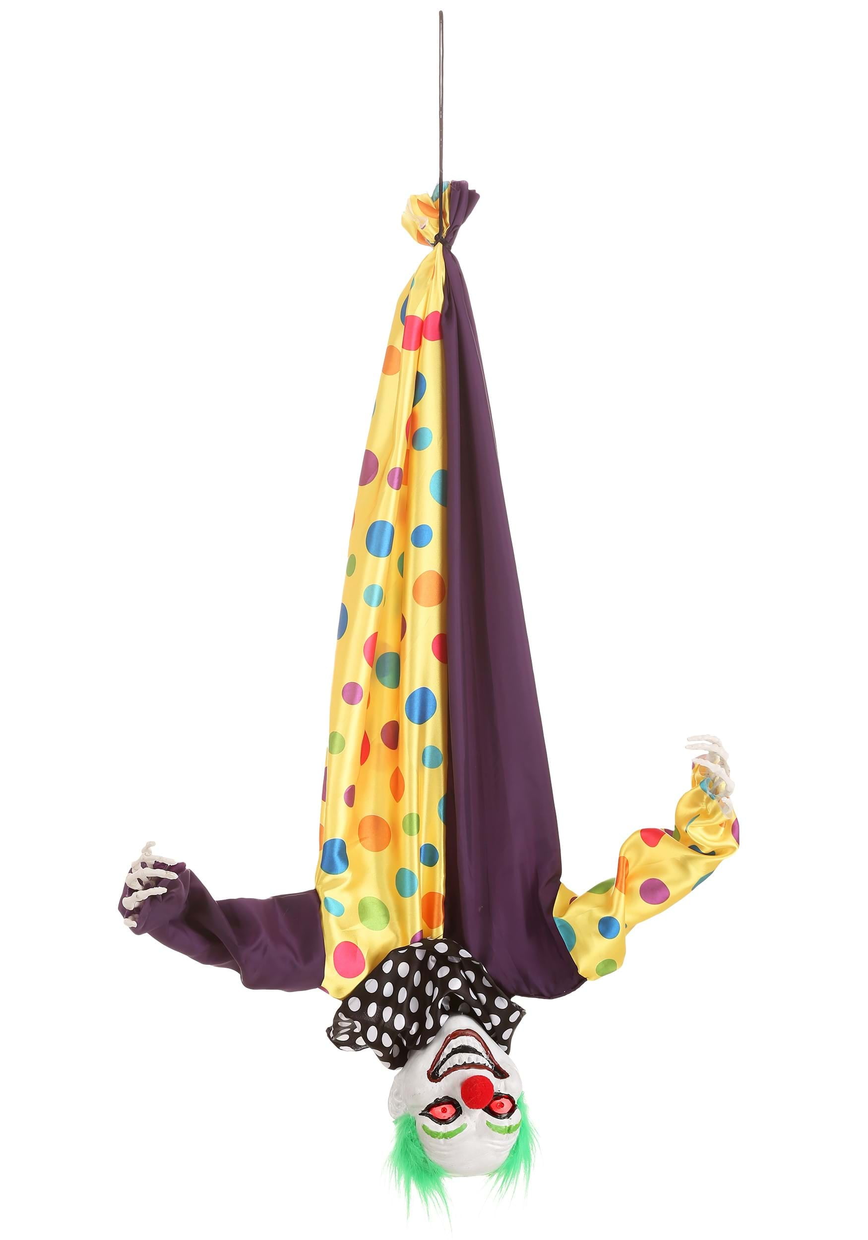 2.8 Ft Animated Hanging Evil Clown Prop - Walmart.com