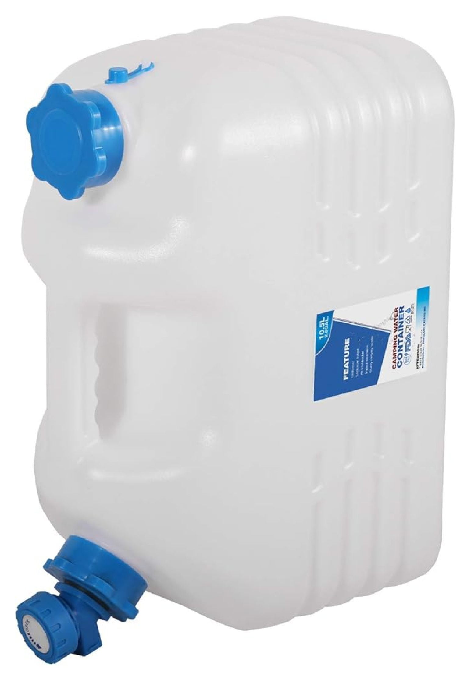 2.8 Gallon Portable Water Container with Spigot, Water Storage Camp ...