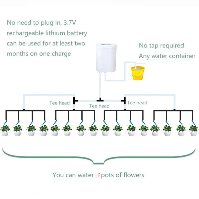 2-8 Head Self-Watering Kits Intelligent Drip Irrigation Automatic ...