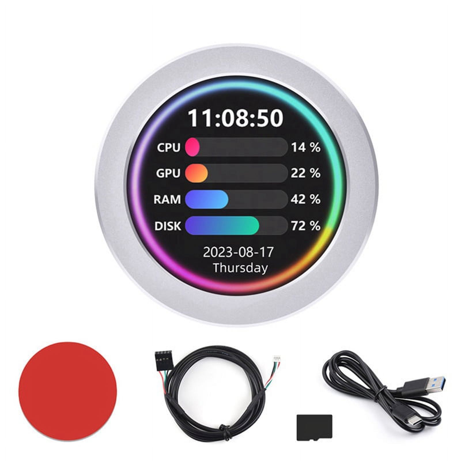 2.8-Inch Water-Cooled Secondary Screen USB CPU Computer Status ...