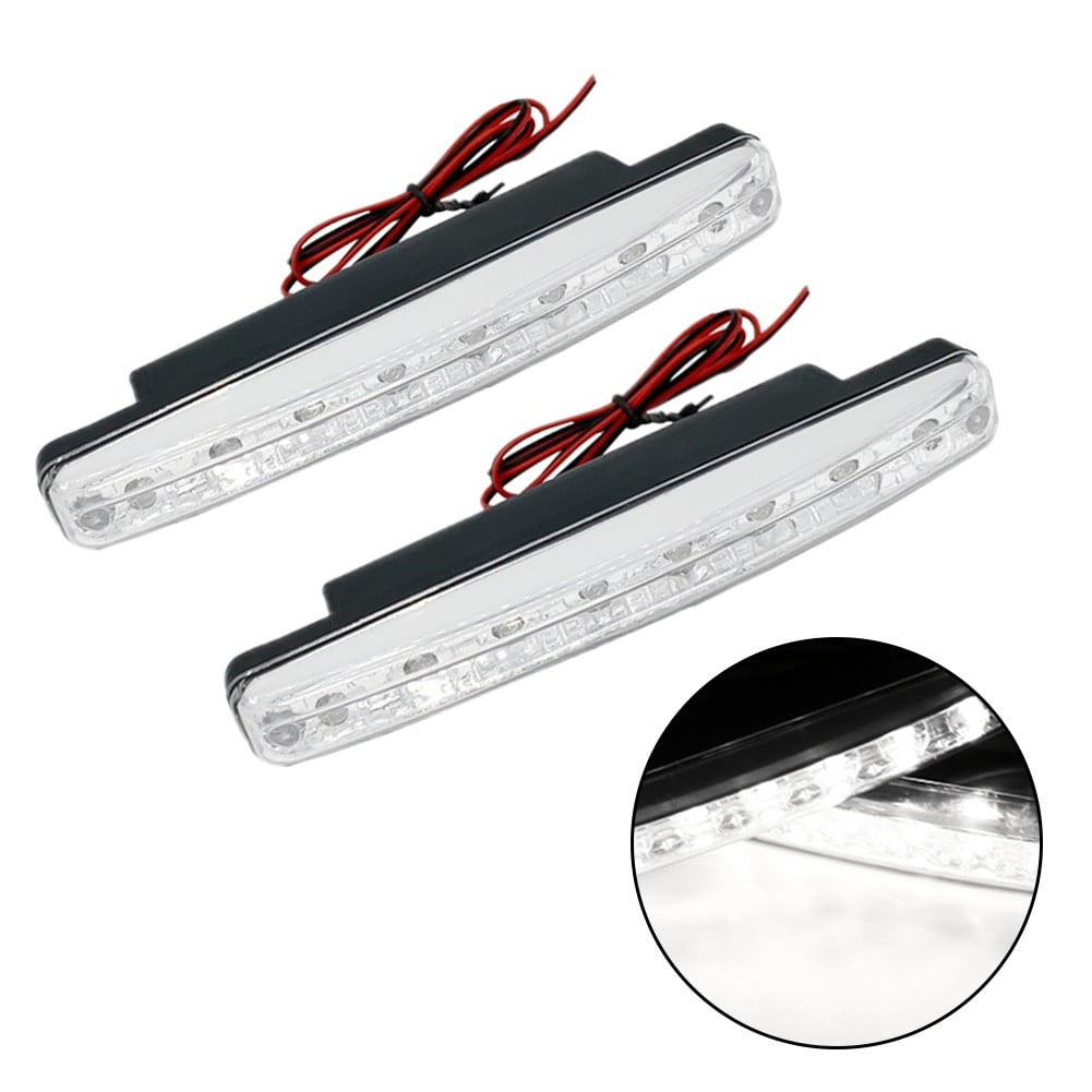 2*8-LED Daytime Running Light Car DRL Fog Lamp White Super Bright 12V ...