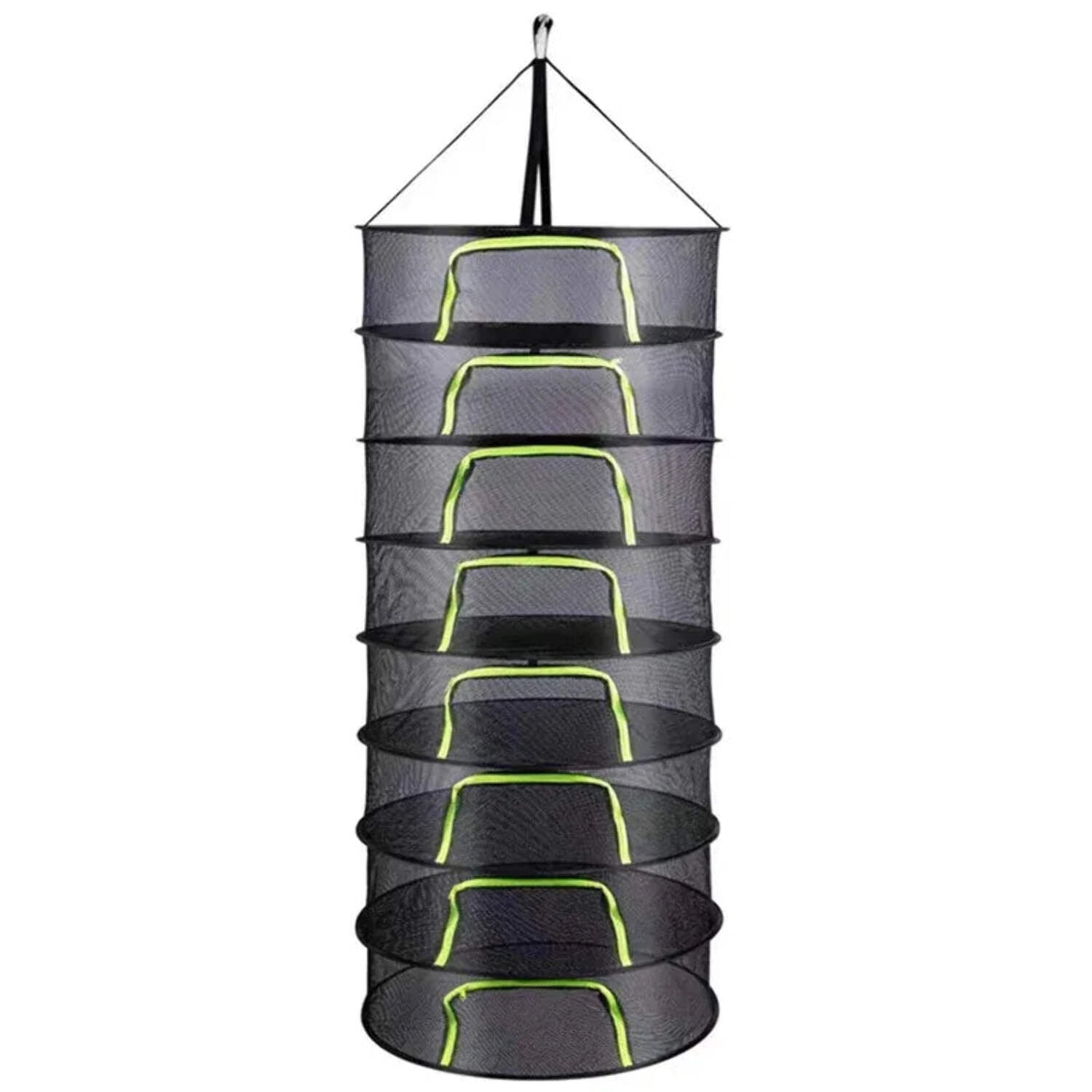 2-8 Layer Herb Drying Rack Net Mesh with Green Zippers Hydroponics ...