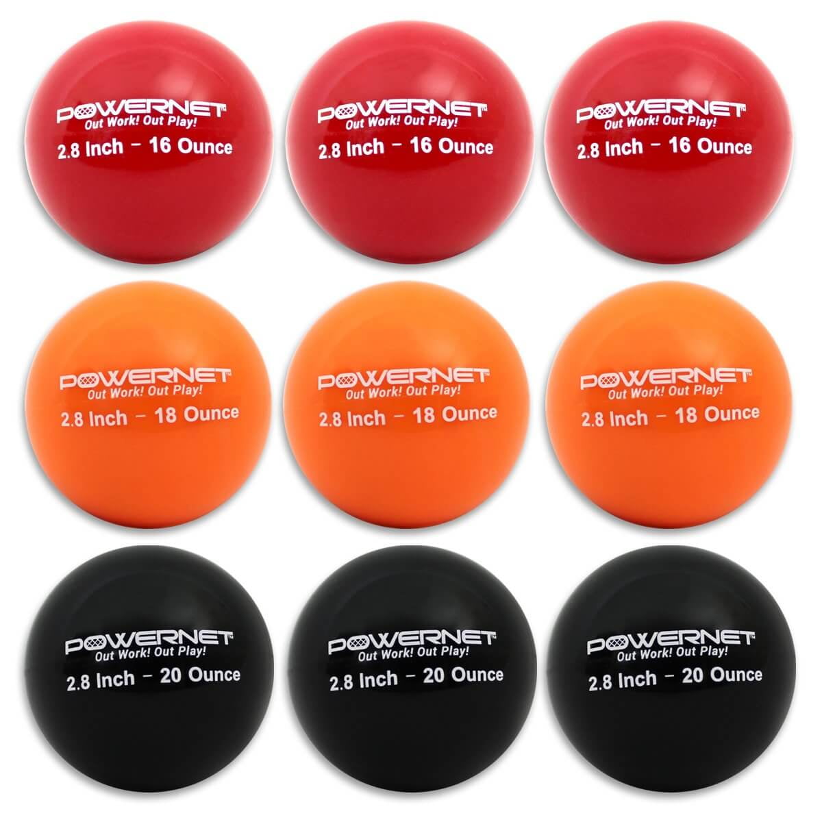 2.8" Weighted Hitting Batting Progressive Training Balls for Baseball ...