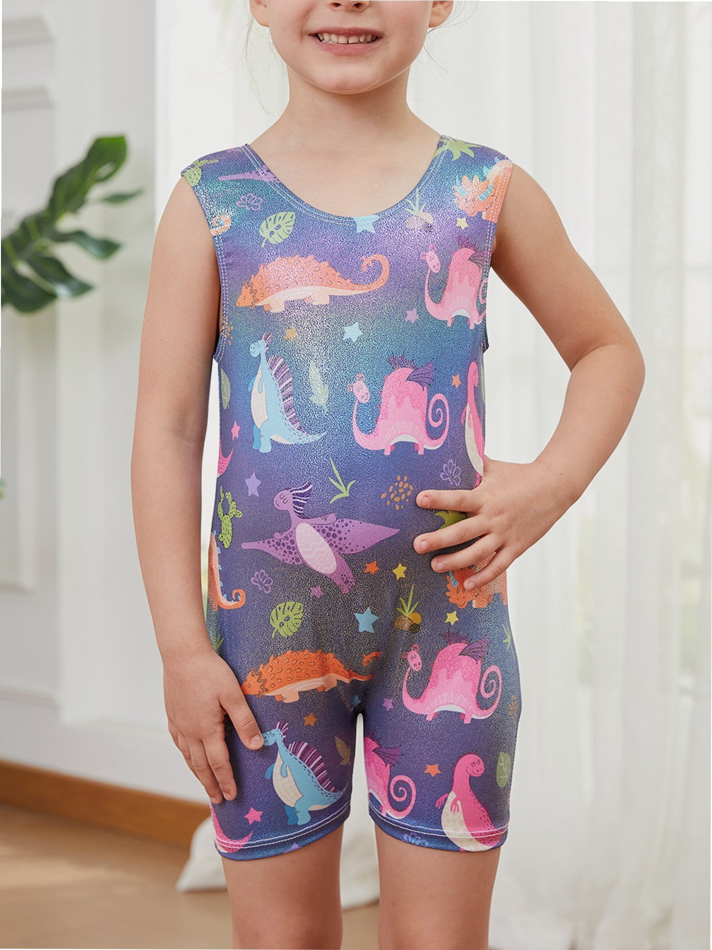 2-8 Years Gymnastics Leotards for Girls Sparkly Biketards Unitards ...