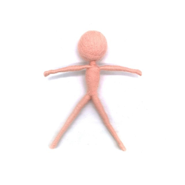 2.8 inch Size Pre-made Felted Body for Needle Felting Kit Project ...