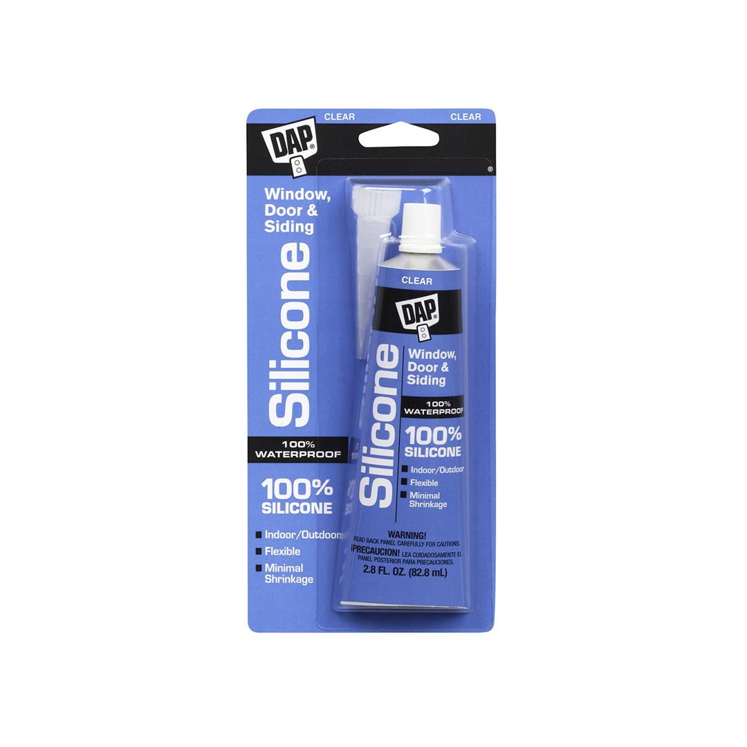 2.8 oz Dap 684 Clear 100% Silicone Rubber Window, Door & Siding Sealant ...