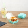 2.8 x 2.8 x 2 Inch Mini Burger Boxes 100 Clamshell Food Containers ...