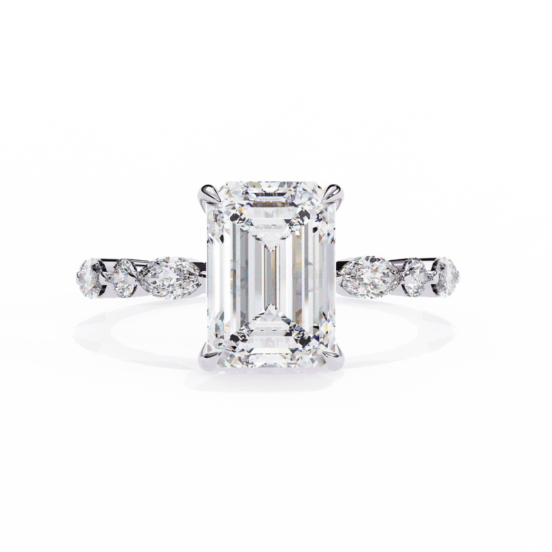 2.80 CT Radiant Cut IGI Certified Lab Created Diamond Side Marquise And ...