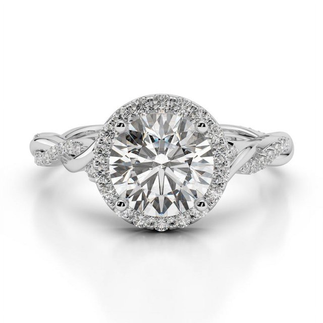 2.80 Ct Solitaire Round Diamond Wedding Rings for Ladies Solid 950 ...