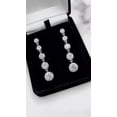 2.80Ct Round Cut Moissanite Pretty Drop/Dangle Earrings In 14K White ...