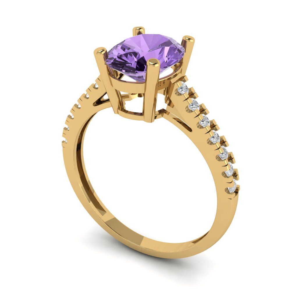 2.82ct emerald cut natural london blue topaz 18k pink rose gold ...