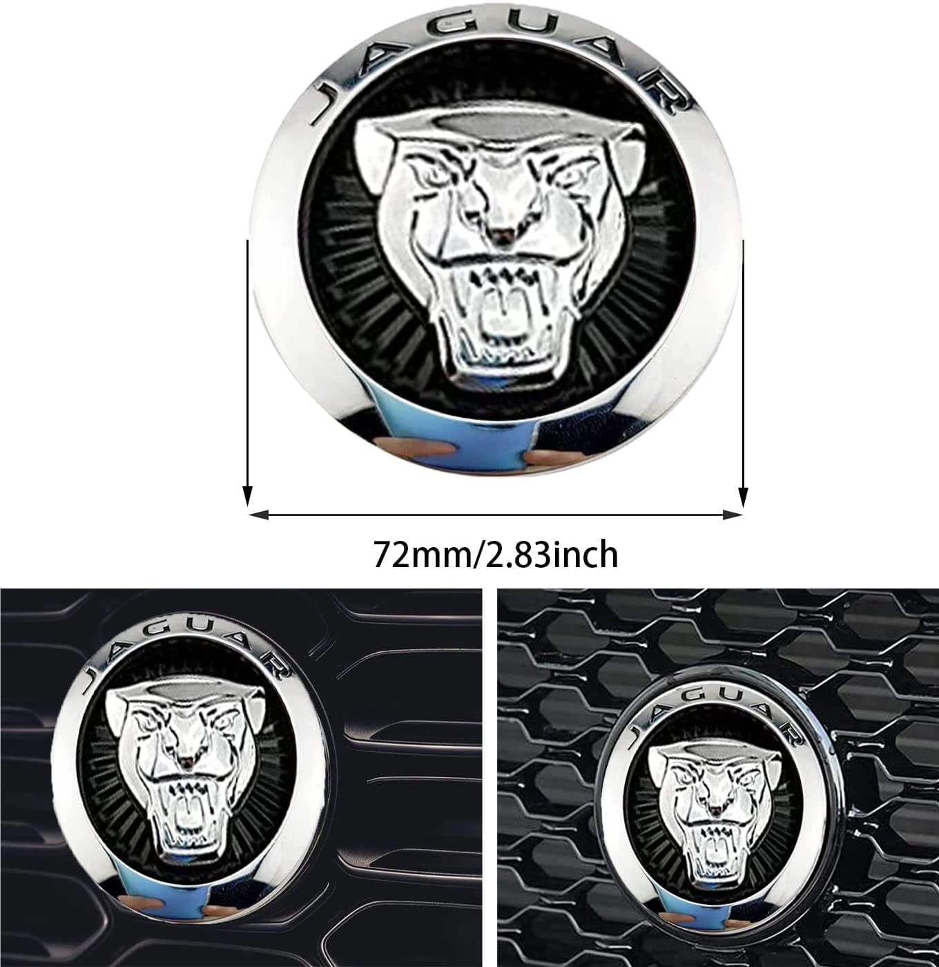 2.83 inch Front Cente Grille Emblem fit Jaguar XF,Badge Decal for XF ...