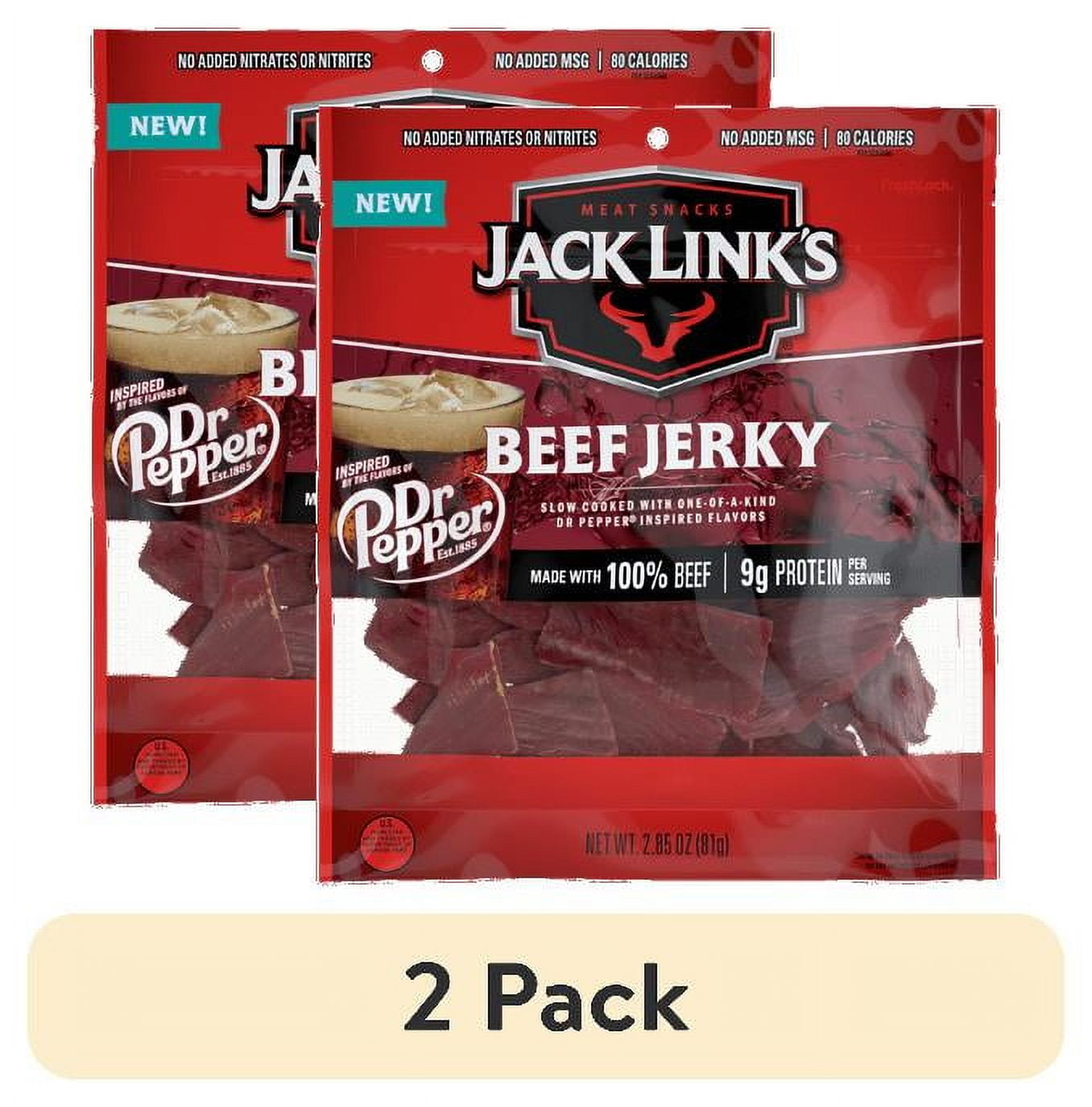 (2 pack) 2.85oz Jack Link’s Dr. Pepper Beef Jerky 1/1 Count - Walmart.com