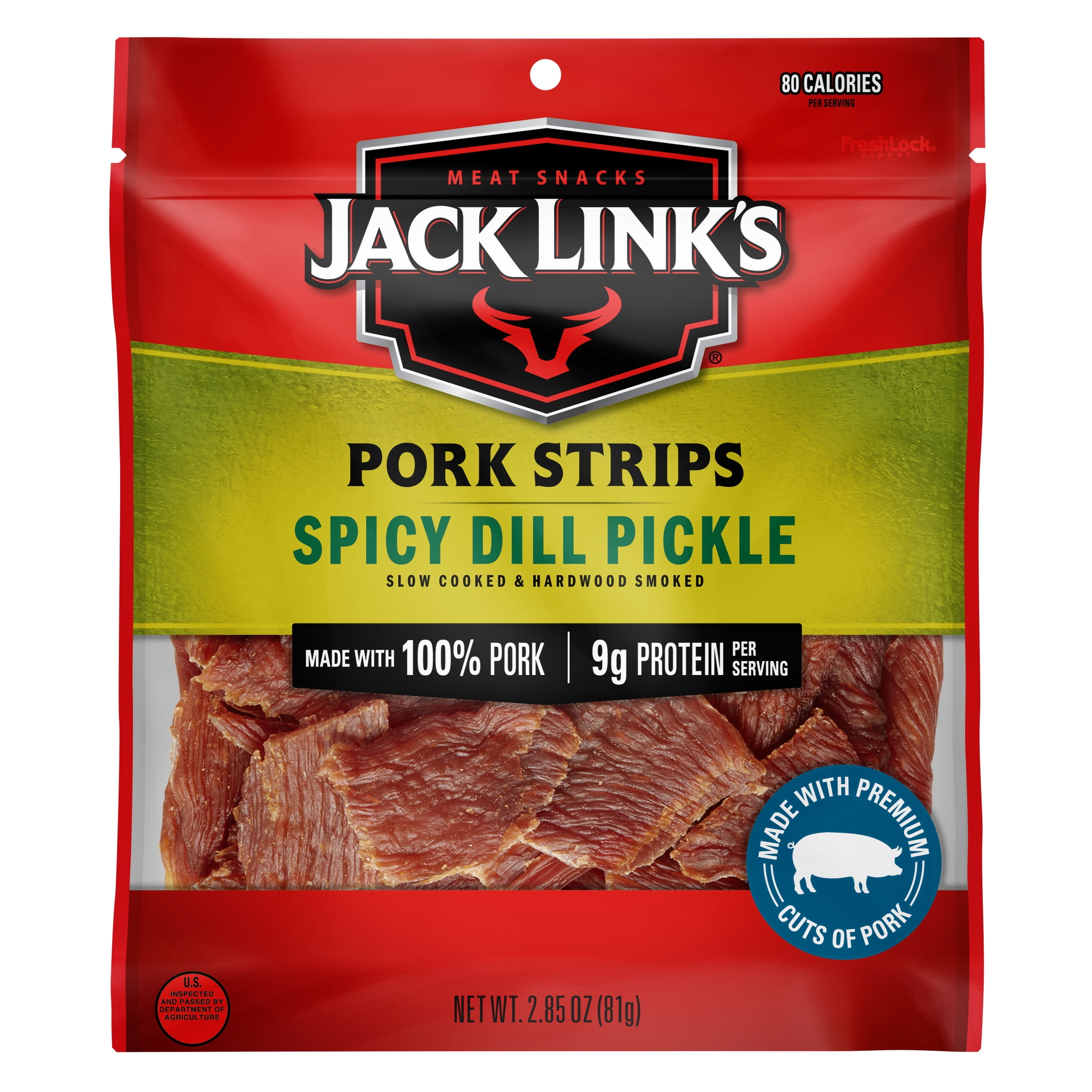 2.85oz Jack Link's Spicy Dill Pickle Pork Strips 1/1 Count - Walmart.com