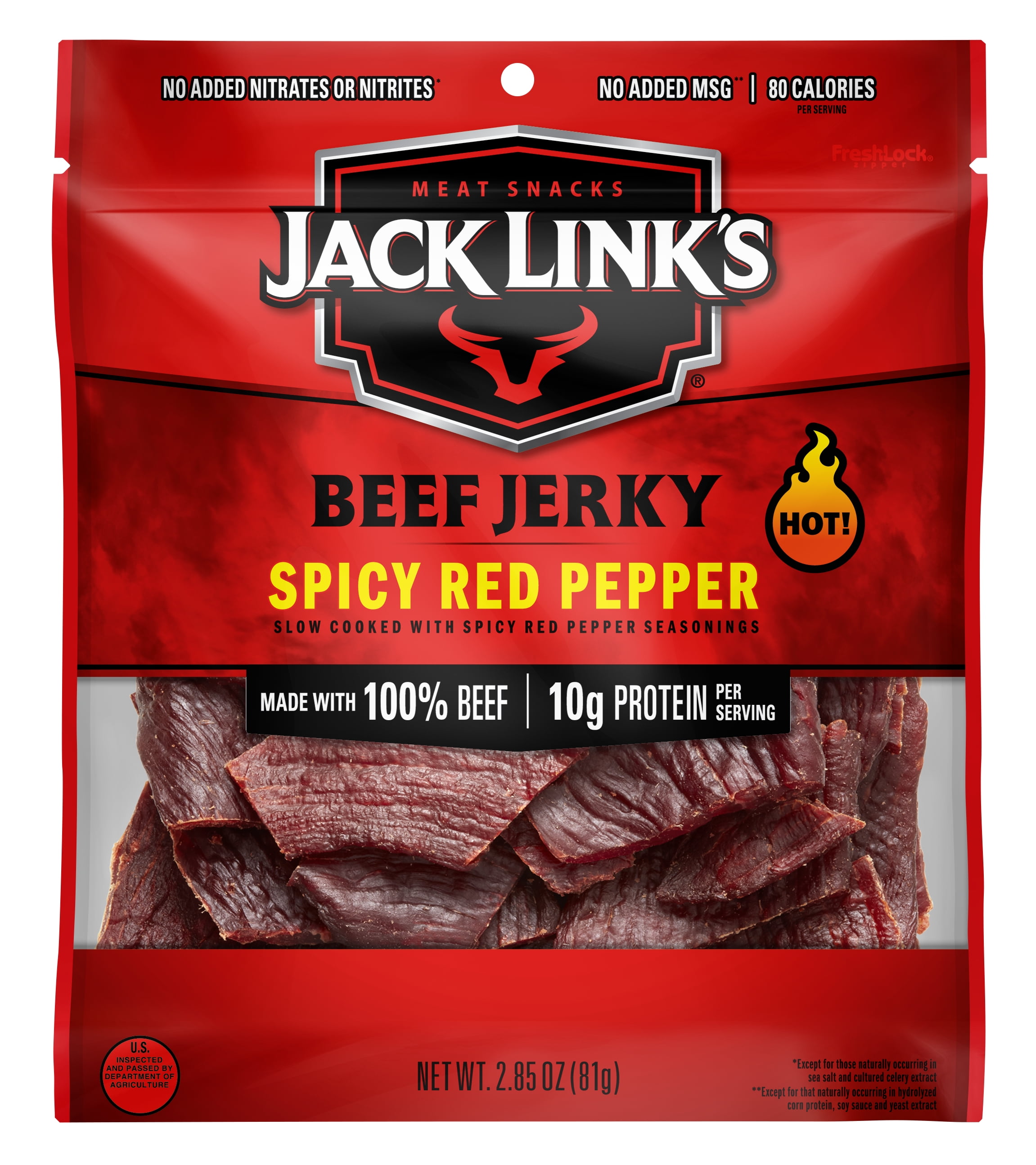2.85oz Jack Link's Spicy Red Pepper Beef Jerky - Walmart.com