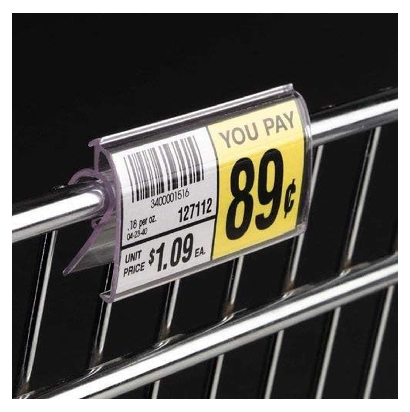 2.875" L UPC Label Holder for Wire Baskets Gondola Shelves & Acrylic ...
