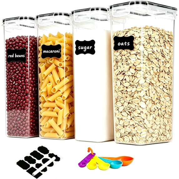 2.8L Airtight Food Storage Containers Set - BPA Free Kitchen Pantry ...