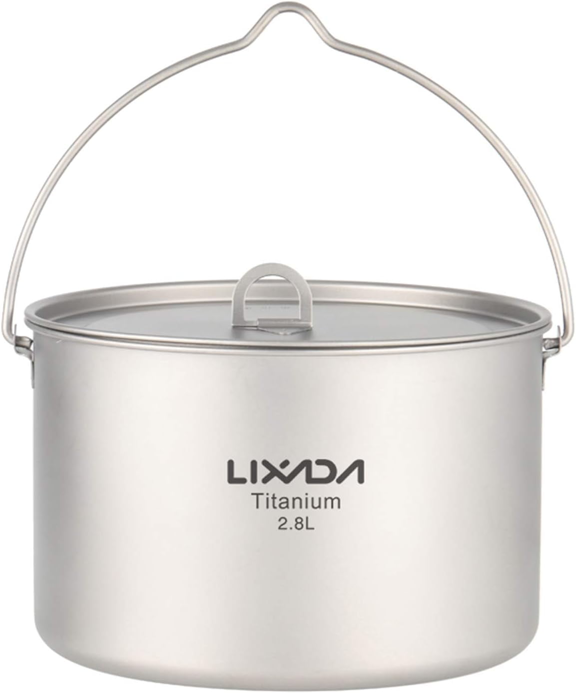 2.8L Titanium Pot Ultralight Portable Hanging Pot with Lid Outdoor ...