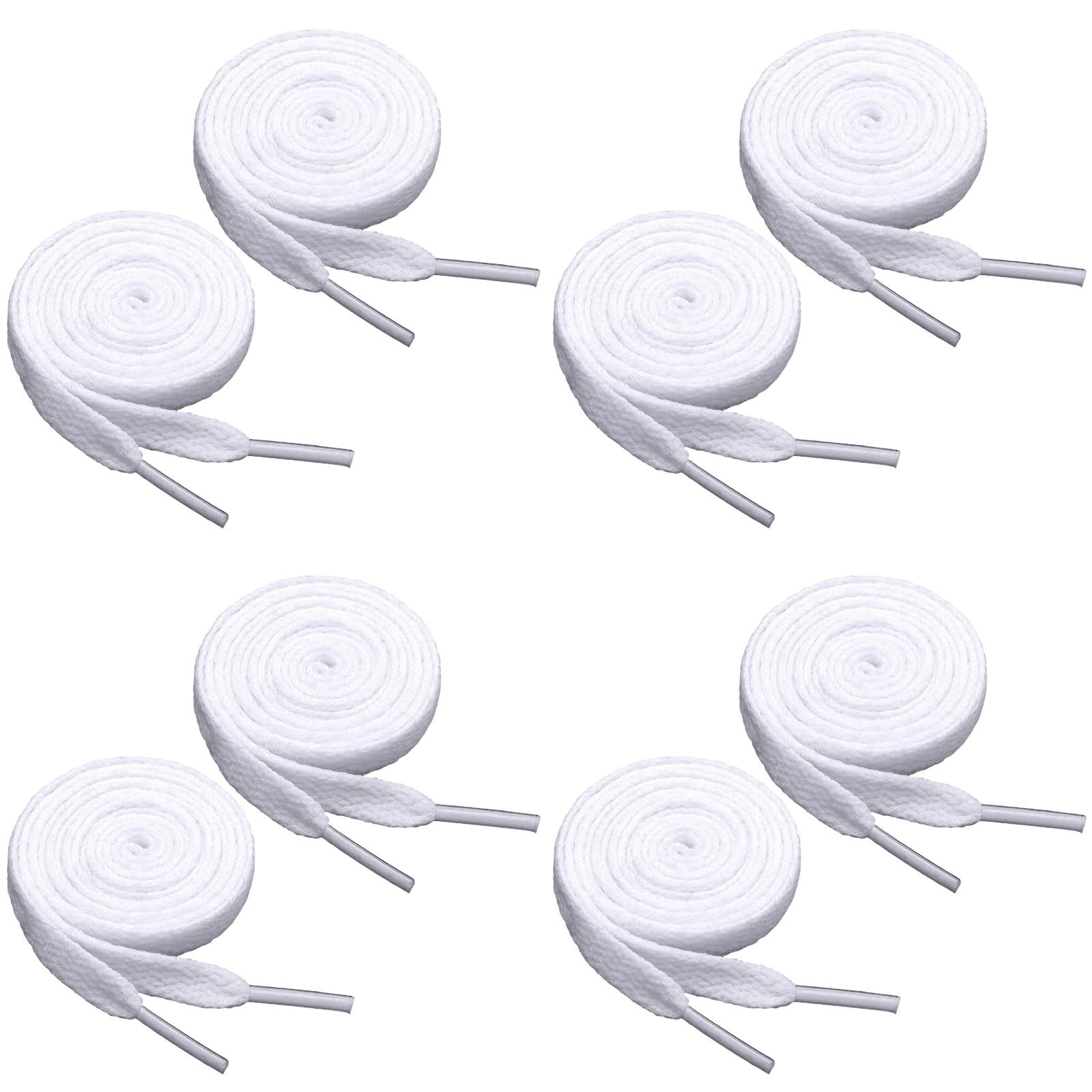 2-8PC Flat Shoe Laces for Sneakers 8mm Wide Solid Color Strings ...