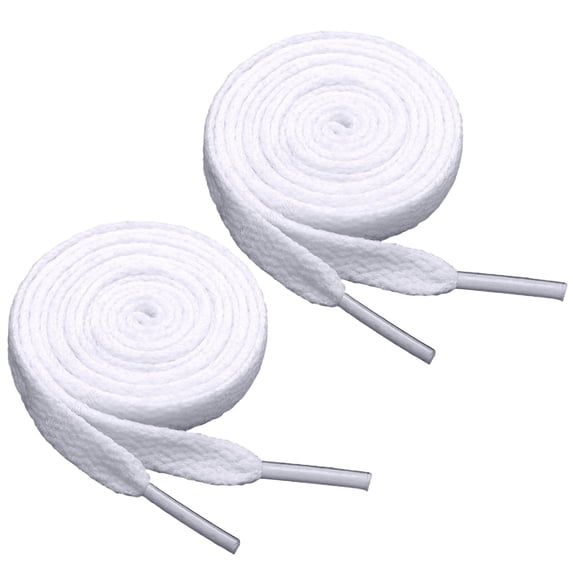 2-8PC Flat Shoe Laces for Sneakers 8mm Wide Solid Color Strings ...