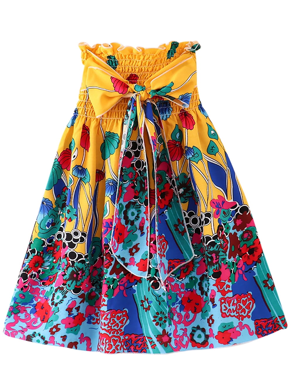 2-8Y Children Toddler Girls' Summer Beach Dress Boho Bowknot Tube ...