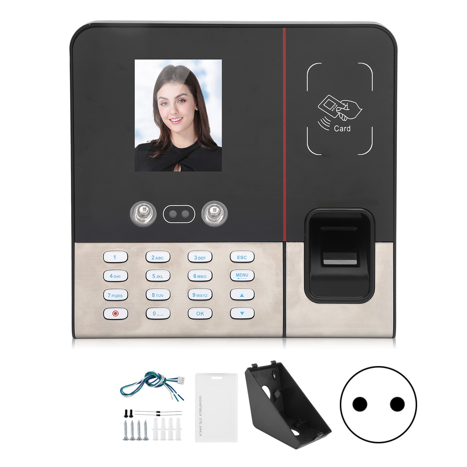 2.8in TCP/IP Time Attendance Face Fingerprint Password ID Card Recognition Access Controller ...